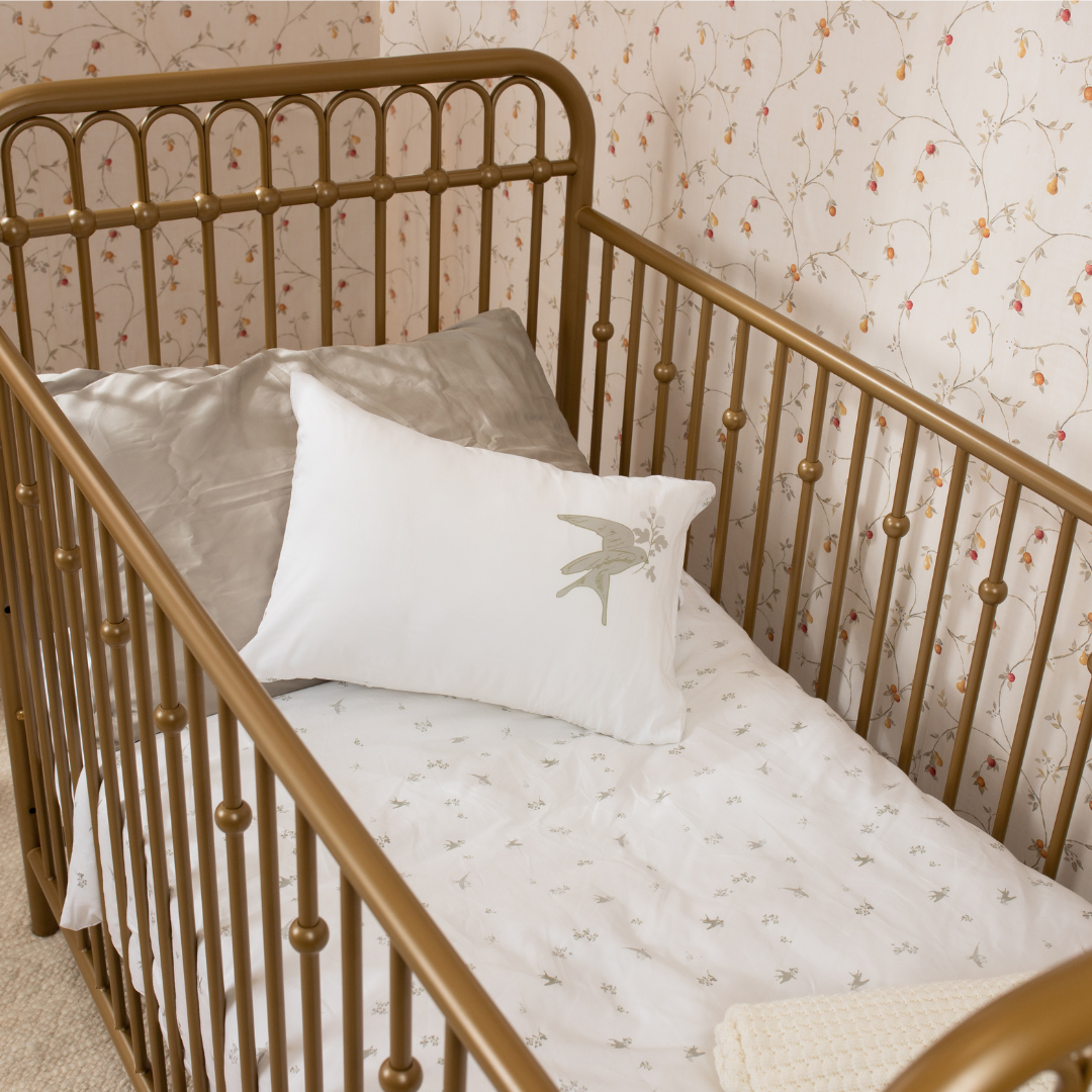 Petite Belle Summer Skies Bird 5 Piece Crib Set French Grey Bird ...